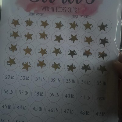 Personalised Weight Loss Chart A4 A5 With Stickers Slimming World ...