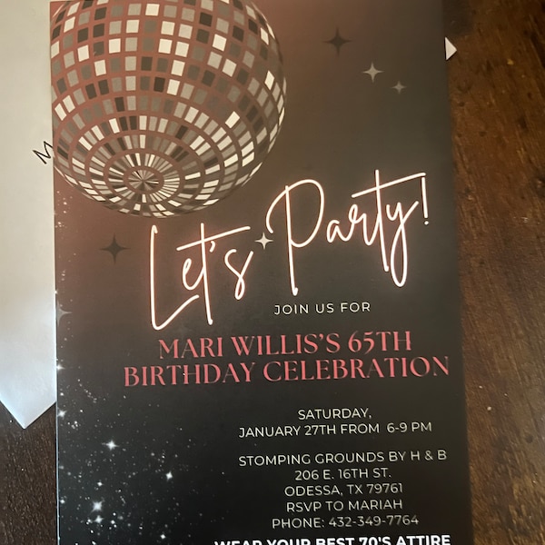Jazz Night Invitation, Saxophone Birthday Invite, Any Age Party ...