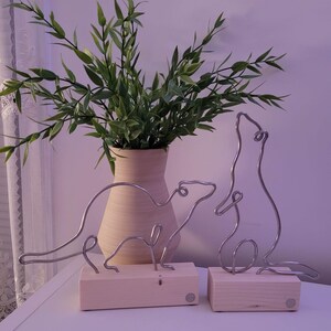 Antelope Figure Made of Aluminum Wire With Wooden Base - Etsy