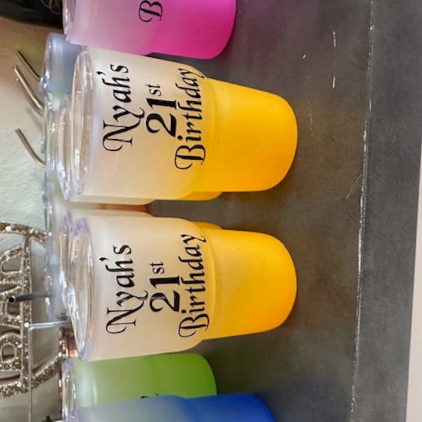 Shot Glass Custom Vinyl Decal | Decal for Shot Glass | Custom Designed ...