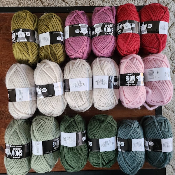 DROPS Snow-eskimo-knitting Yarn-bulky Yarn-big Yarn-chunky Wool Yarn ...