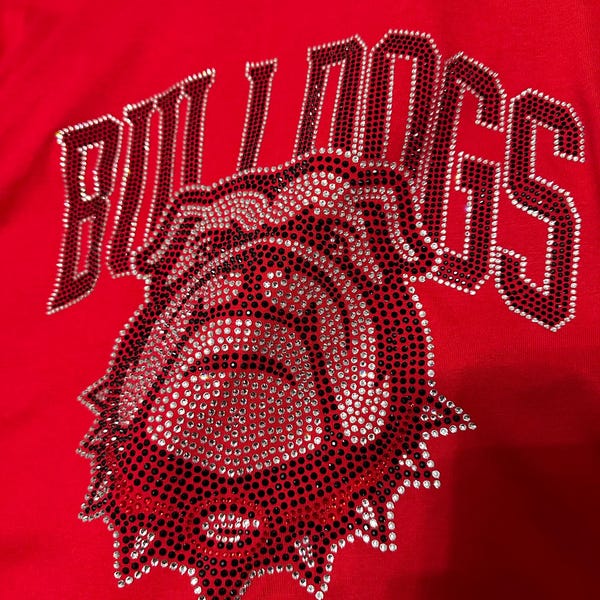 Hart County Bulldogs Spirit Wear Rhinestone Shirt - Etsy