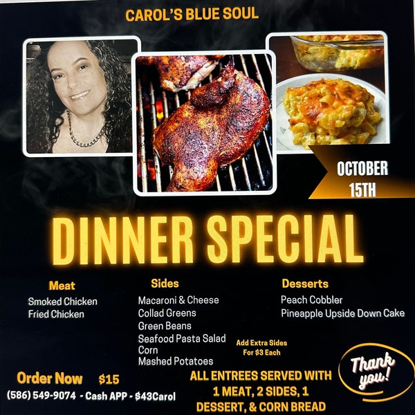 Editable Flyer Template Dinner Special Social Media Flyer Sunday Dinner ...
