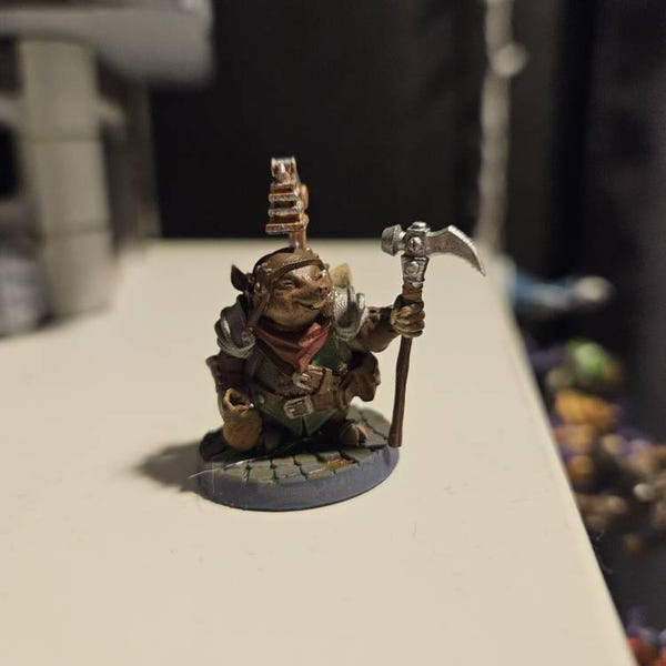 Half Devil / Tiefling Barbarian King Miniature - Rocket Pig Games - D&D ...