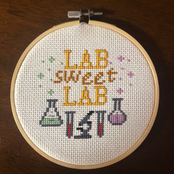 Lab Sweet Lab Science Lab Cross Stitch Pattern - Perfect for Science ...