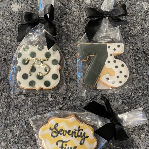 Custom Number Assortment Cookies- Set of 6 Crunchy Shortbread Cookies ...