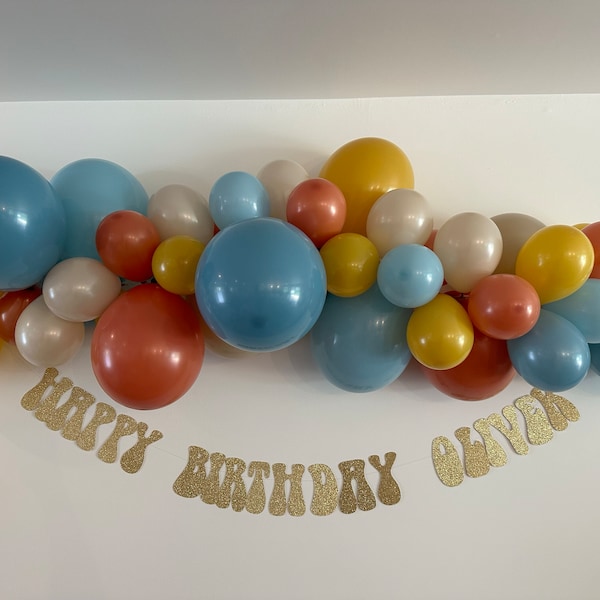 Custom Retro Banner, Personalized Banner, 70's, Disco, Groovy One ...