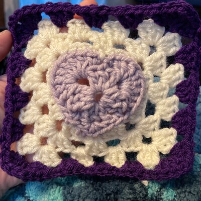 Heart at the Centre Granny Square Crochet PATTERN PDF 6 Inch Square ...