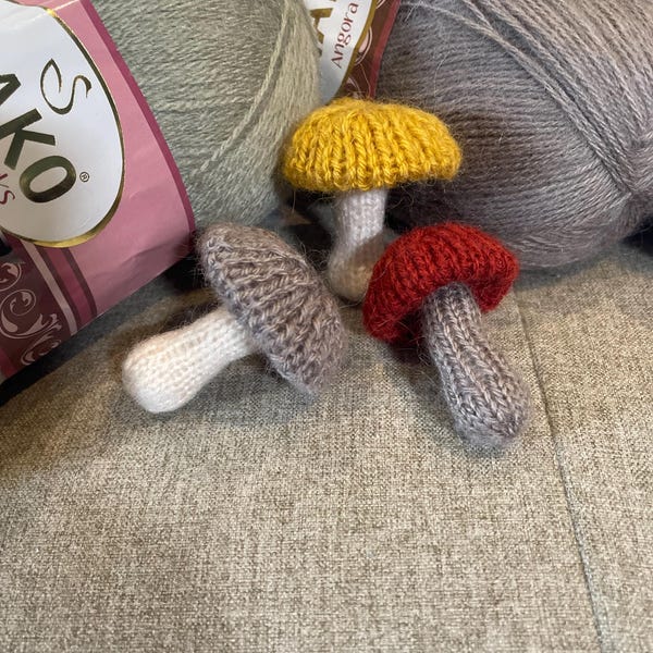 Small Knitting Mushroom, KNITTING PATTERN Pdf - Etsy