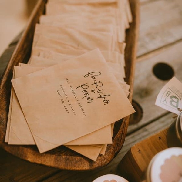 For Richer or Poorer Favor Bags || Wedding Scratchers Favor, Wedding ...