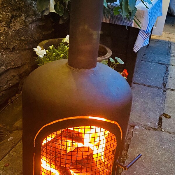 Gas Bottle Log Burner/patio Heater/wood Burner/fire Pit/upcycled - Etsy