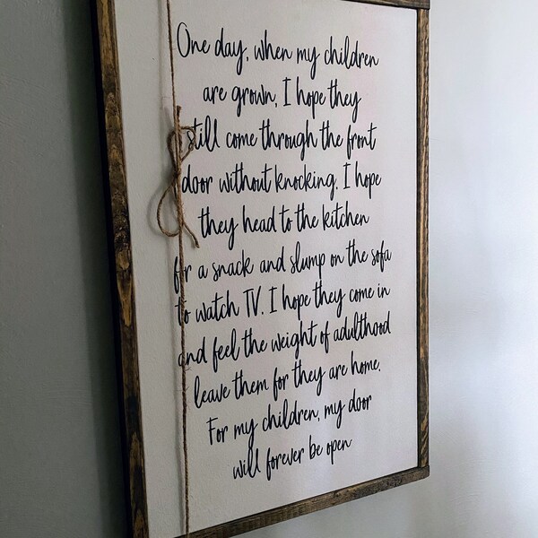 One Day, When My Children Are Grown Wood Sign | Shiplap Sign ...
