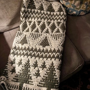 Berber Afghan Overlay Mosaic Crochet PATTERN Digital Download in ...