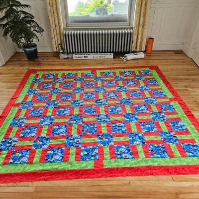 Kit to Make a Teal Calypso II One Fabric Kaleidoscope Quilt by Jason ...