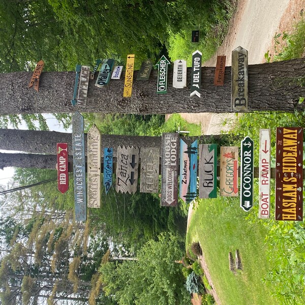 Hand Painted Distressed Wooden Directional Signs, Fantasy Directional ...