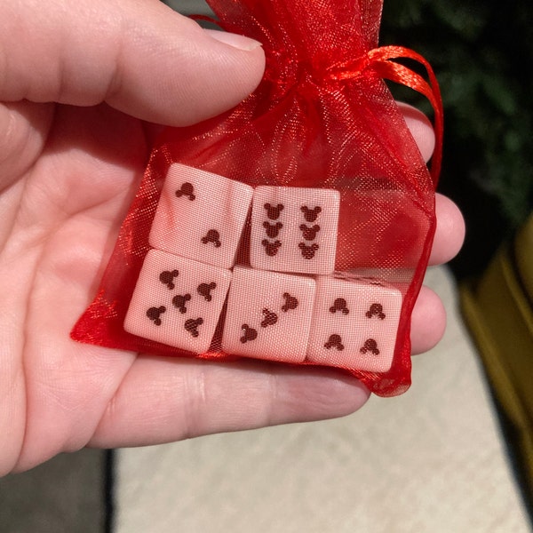 DICE! Mickey Mouse Ears - Set of 5 or 6 Dice | Perfect for Card Games ...