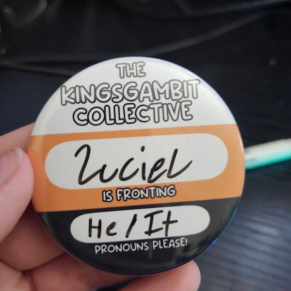 CUSTOM Dissociative Identity Disorder Dry Erase Pin Who is Fronting ...