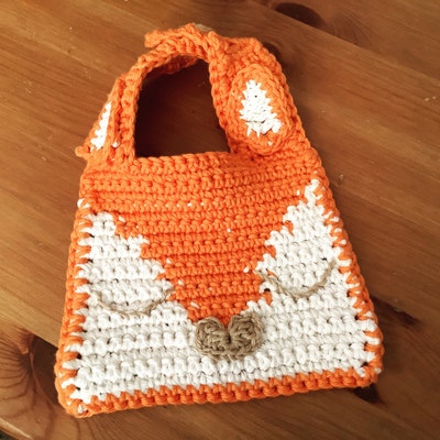 Woodland Fox Baby Bib Crochet Pattern, Pdf Pattern, Drool Bib Pattern ...