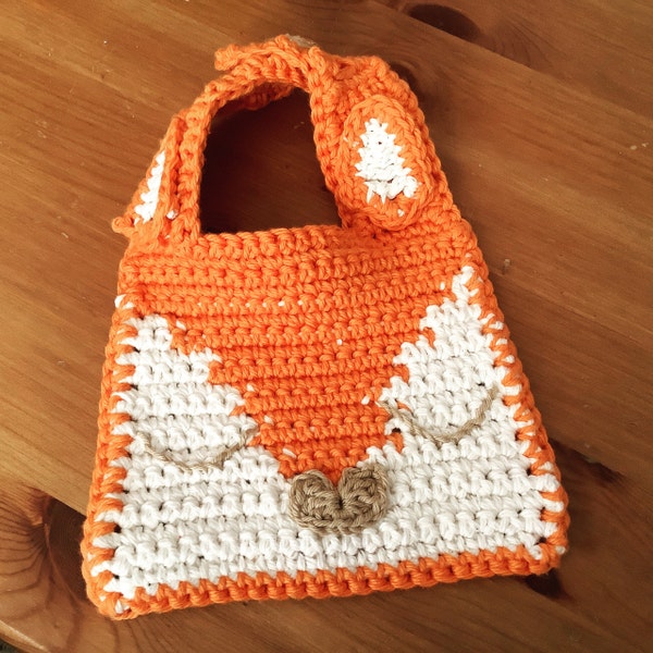 Woodland Fox Baby Bib Crochet Pattern, Pdf Pattern, Drool Bib Pattern ...
