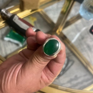 Mens Feroza Ring Natural Blue Turquoise Ring Unique Design Yemeni Aqeeq ...