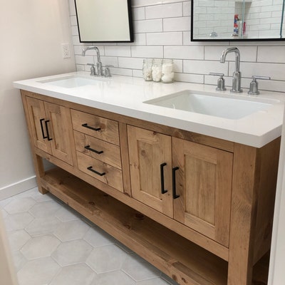 Custom Double Sink Vanity Handmade Lifetime Warranty - Etsy