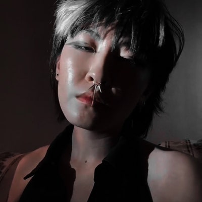 Long Spike Septum Piercing, Punk Spikes Nose Ring, Body Jewelry, 16G ...