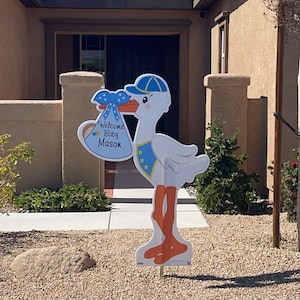 Welcome Home New Baby Teddy Bear Yard Sign Custom Name Its a | Etsy