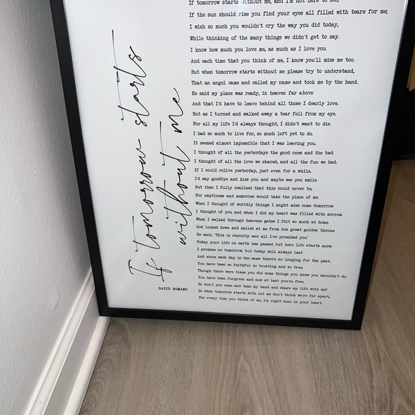 Custom Poem Art, Printable Poetry, Personalized Poem Poster ...