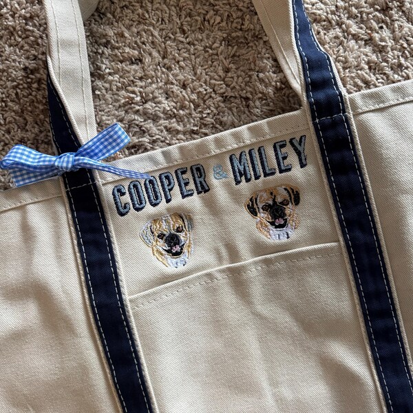 Monogrammed Large Pet Tote Bag, Personalized Dog Tote Bag, Customized ...