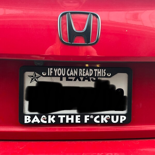 Design Your Own Personalized Black License Plate Vanity Frame ...