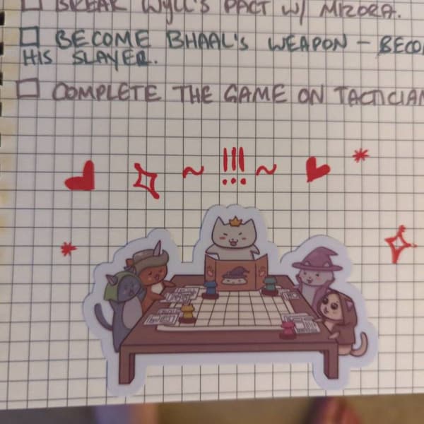 Cats Playing Rpg Sticker | Rpg Sticker | Tabletop Gaming Sticker | RPG ...