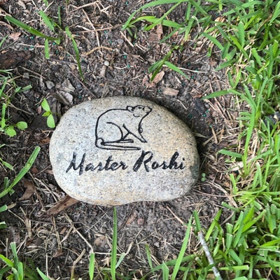 RAT MEMORIAL 7/8 STONE approx. Size 3 Designs to Choose From Engraved ...