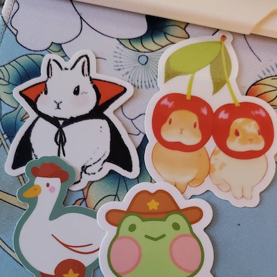 Lop Bunny Sploot Sticker, Waterproof Vinyl Sticker, Perfect for Water ...