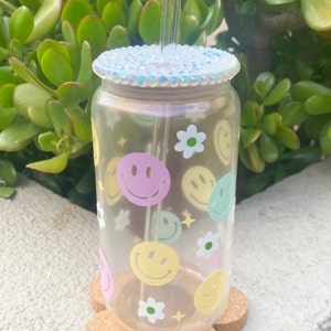 16oz Libbey Can Wrap SVG Trendy SVG Smiley Face Svg Groovy Svg Retro ...