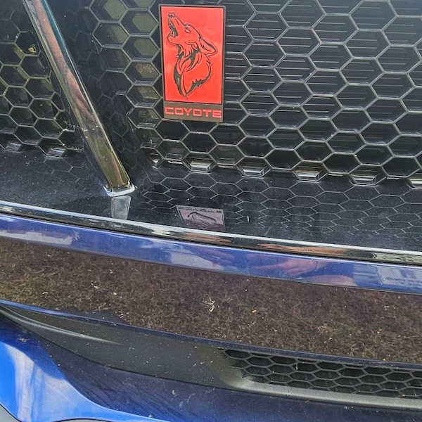 The Original - Howling Coyote Badge for 2015-2024 Ford Mustang GT - Red ...