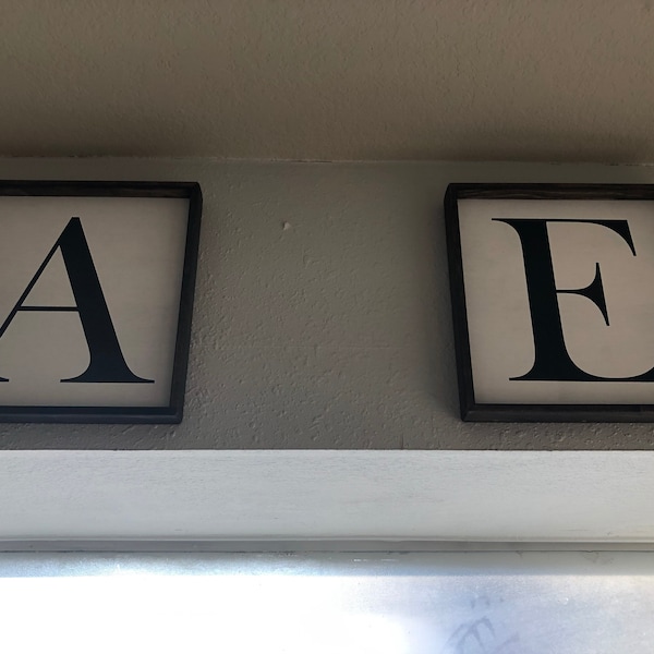 Wood Letter Sign, Vintage Letter Sign, Farmhouse Style Wooden Letter ...