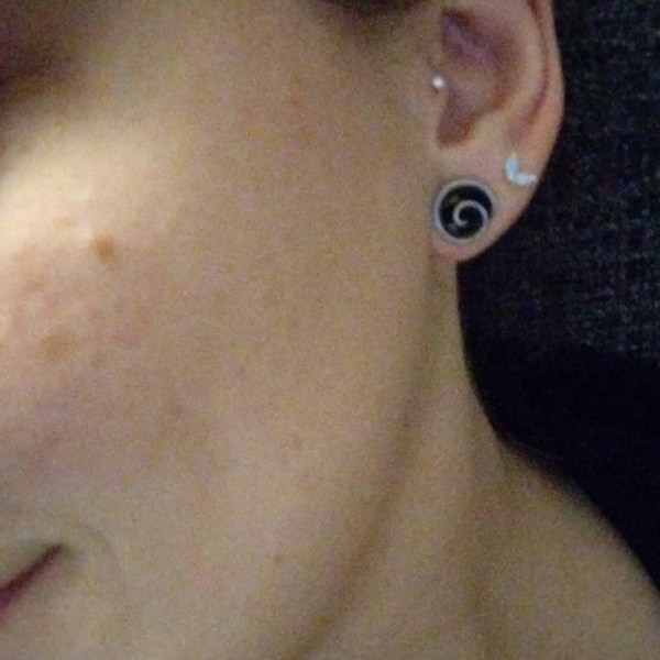 Swirl Ear Gauge With Pattern Gauge & Plug Earrings Saddle Plug Gauges for Stretched Ears Spiral ...