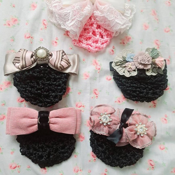 White Flower Lace Fabric White Ribbon Hair Bow With French Barrette ...