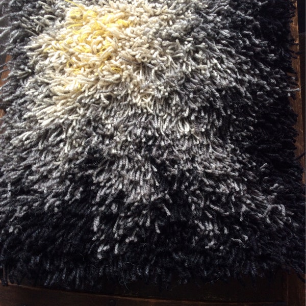 Make Your Own Rya Rug Kit Called "ild" in Red-orange-yellow. Size 31" X ...