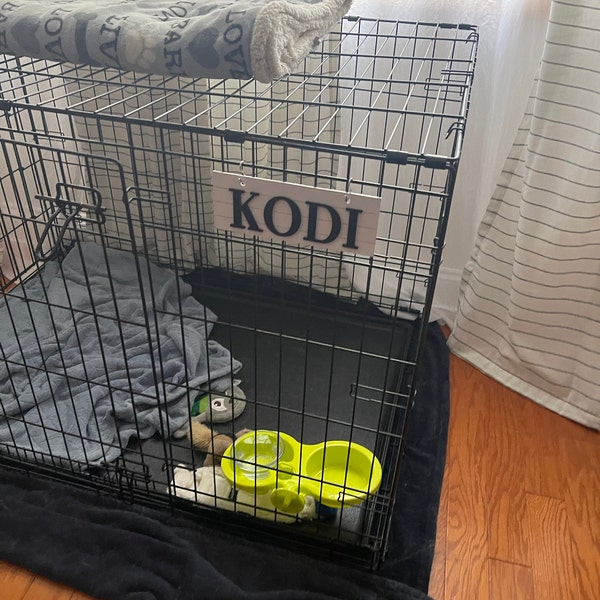 Personalized Pet Crate Sign | Personalized Hanging Crate Tag | Gift for ...