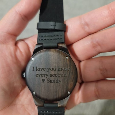 Engraved Wooden Watches for Men, Wood Watch, Mens Wood Watch ...