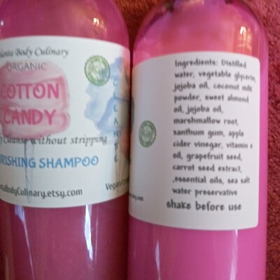 Cotton Candy Set Shampoo and Conditioner Organic Shampoo Organic Hair ...