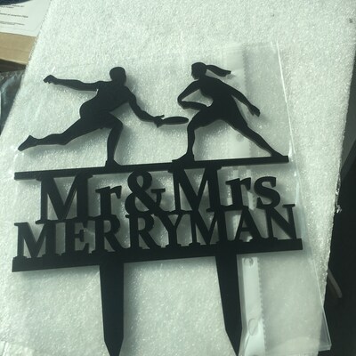 Frisbee Wedding Cake Topper,frisbee Golfers Cake Topper,disc Golf ...