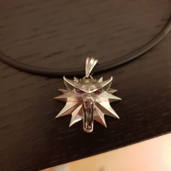 Witcher Amulet, Wolf Pendant, Wild Hunt Pendant, Silver Wolf Head ...