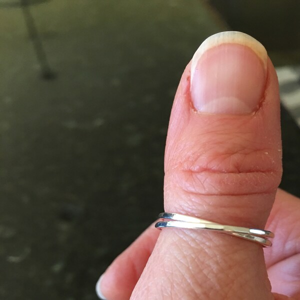 Silver Interlocking Rings, Set of 2 Silver Interlocking Rings, Rolling ...