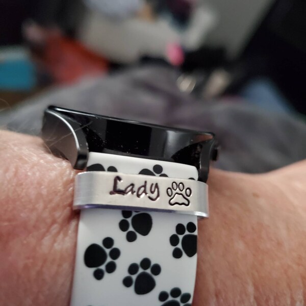 Personalized Name Watch Band Charm, Pet Memorial Gift, Smart Watch ...