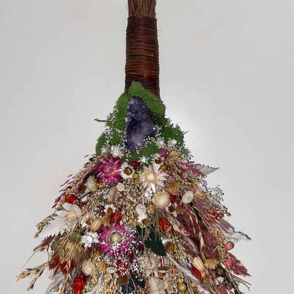 Witch Broom. Floral Broom. Altar Broom. Witchy. Floral Besom. Dried Floral. Witch Decor ...