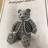 Memory Bear Patterns Video Tutorial Easy Pattern PDF Pattern Sewing Bear Pattern Simple Bear ...