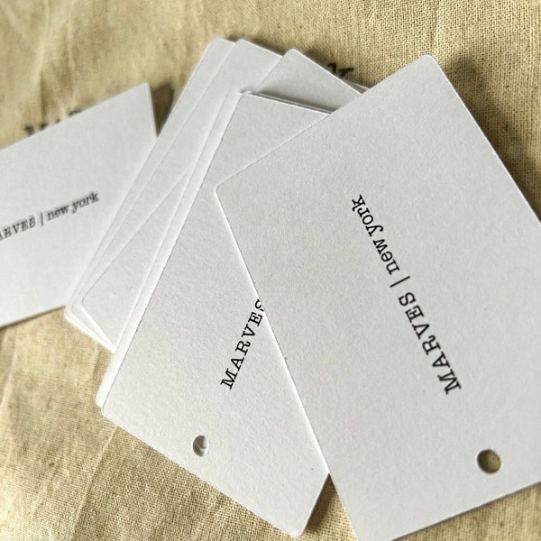 Rectangle Hang Tags - Your Logo and Text - Customized Price Tags ...