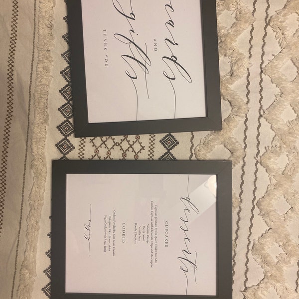 Dessert Menu Sign, Calligraphy Desserts Sign Template, Printable ...